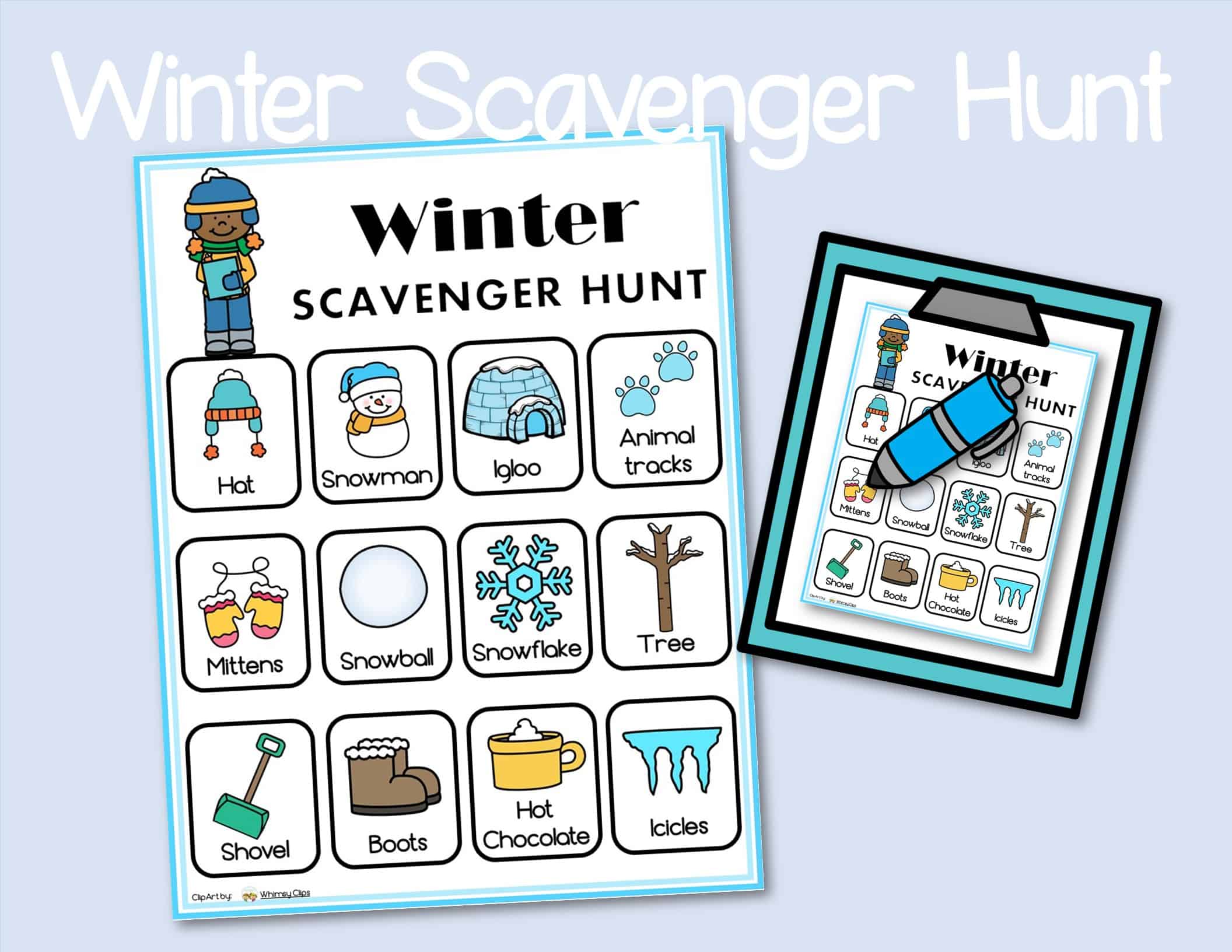 Winter Scavenger Hunt Printable Uk